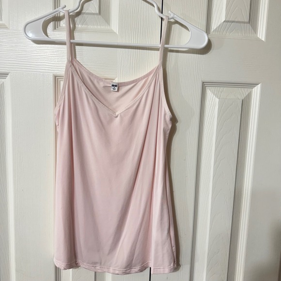 Uniqlo | Tops | Uniqlo Airism Pink Babydoll Pink Camisole M Vneck ...